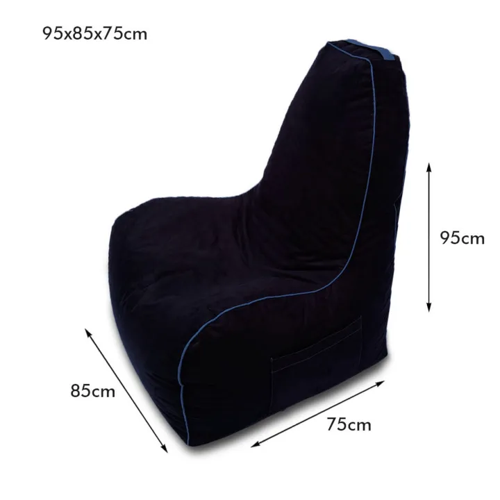 Relaxsit Suede Leather Bean Bag with Side Pocket for Controllers ...