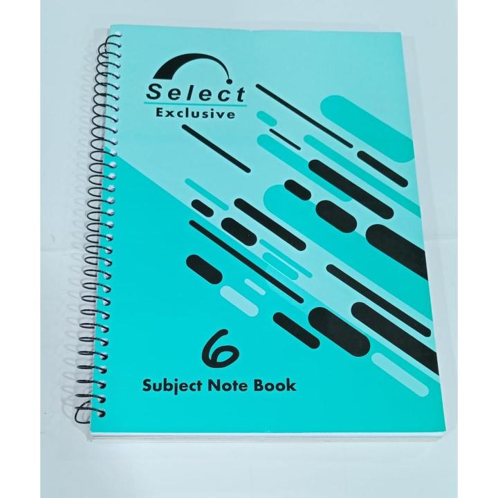 Select Exclusive 6 subject Note book | Daraz.pk