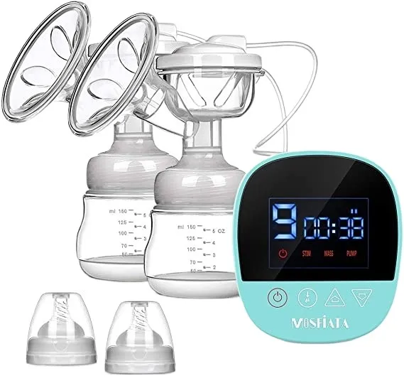 Electric Breast Pump, MOSFiATA Dual Suction Rechargeable Nursing ...