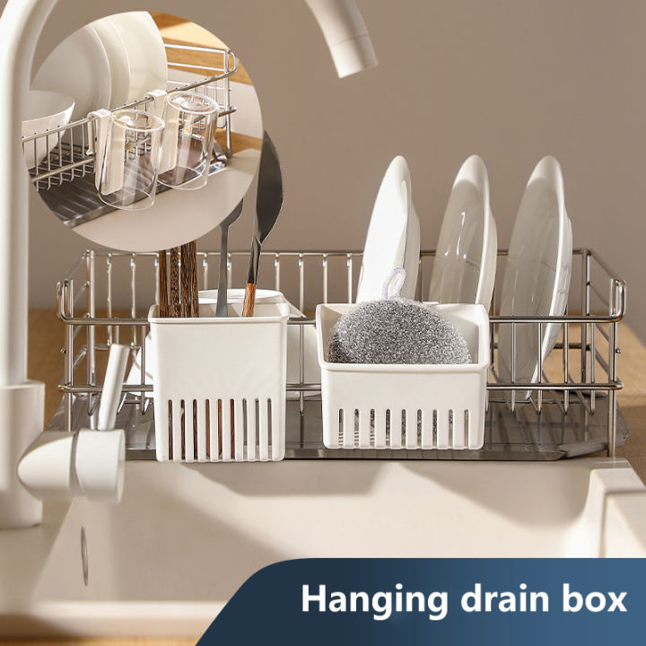 Back Hanging Plastic Drainage Organizer Storage Basket Kitchen Bathroom ...
