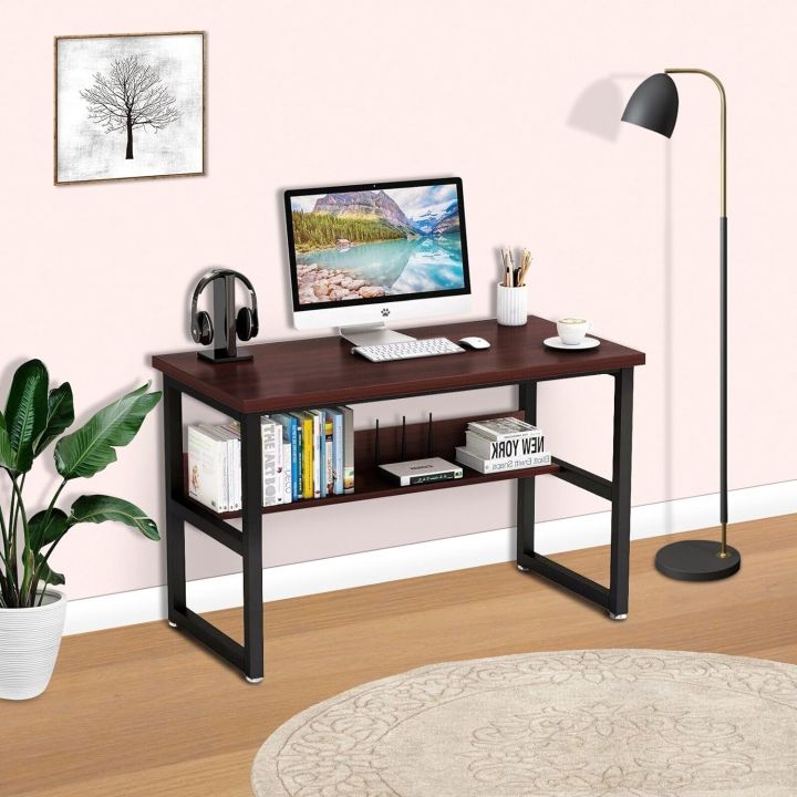 Office Table Desktop Table With Book Shelf Office Desk Book Shelf ...