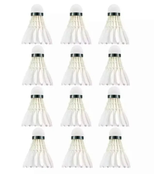 Badminton Shuttle - Feather Shuttle - Pack Of 12 | Daraz.pk