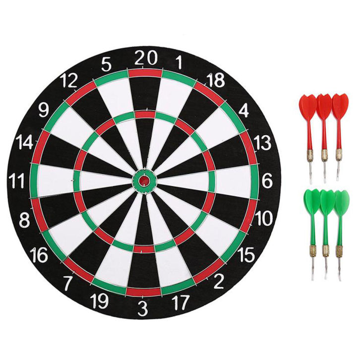 imported quality Dart Board 15" with 4 Darts and 1 Double Sided score ...