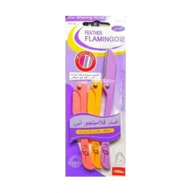 Feather Flamingo Facial Touch-Up Razors Pack of 3 | Precision Eyebrow ...