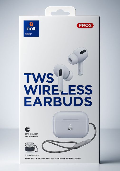 Bolt Pro 2 TWS Wireless Earbuds – Bluetooth 5.1 | Deep Bass Stereo ...