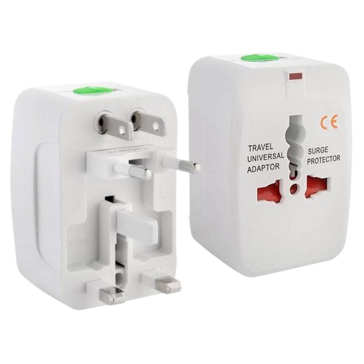 All in one Universal Travel Adapter White, Multi plug socket and ...