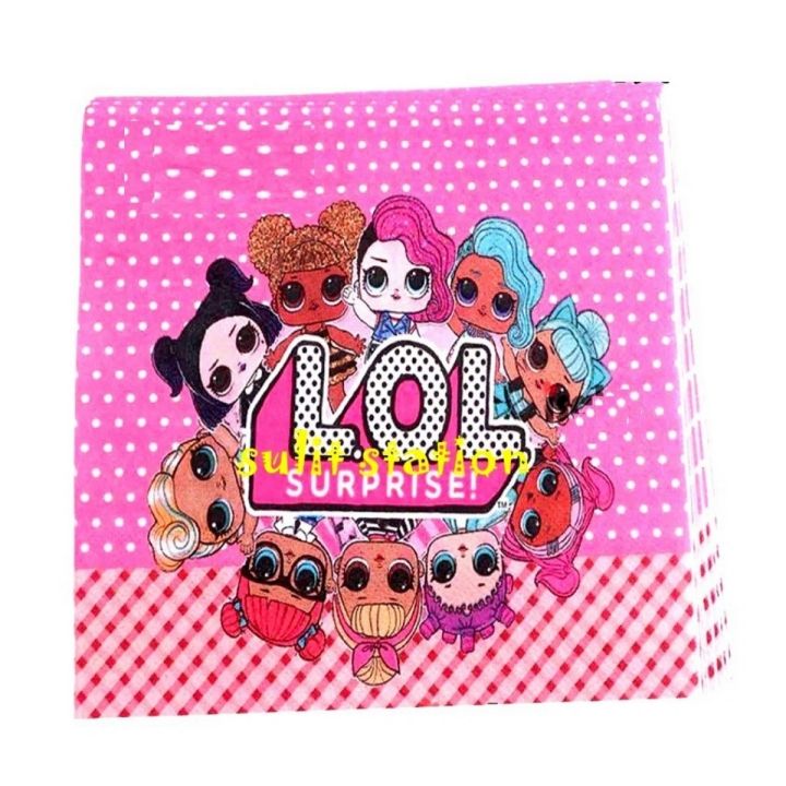 Lol surprise Doll tissue napkins 10pcs | Daraz.pk