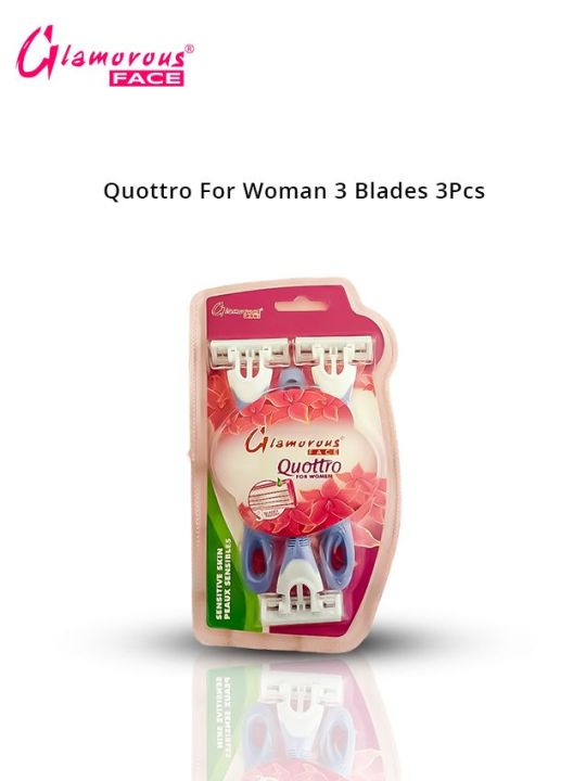 Glamorous Face 3 In 1 Adjustable Razor 3 blades For Women | Daraz.pk