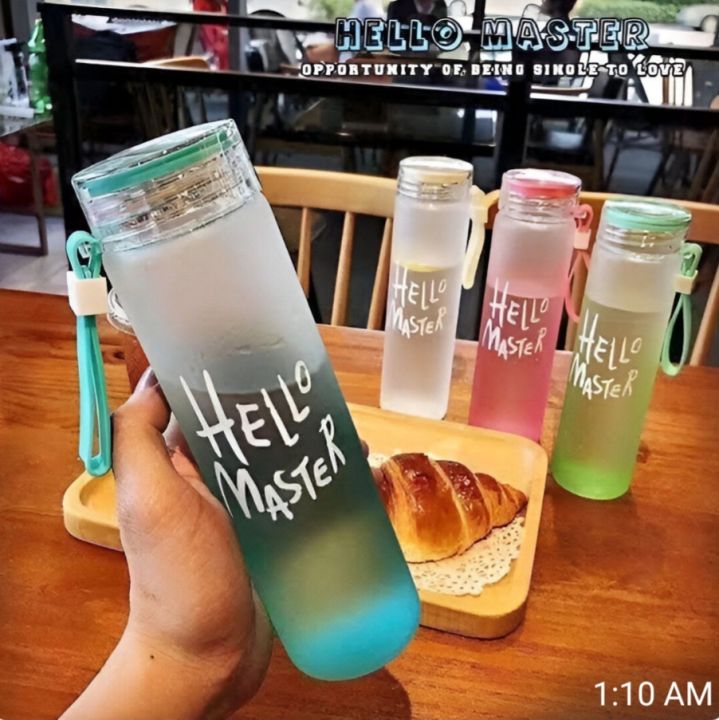 Hello Master Glass Water Bottle - New beautiful design | Daraz.pk