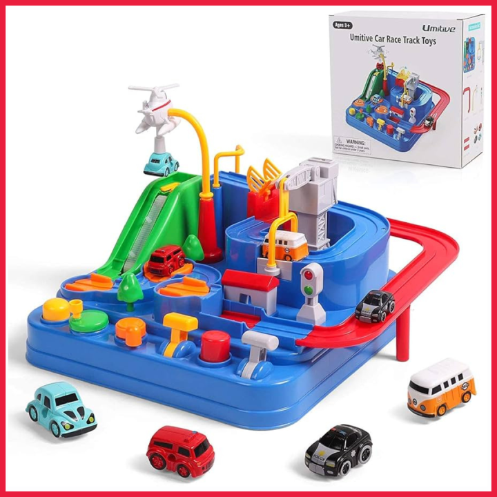 Car Adventure Track Toy for Kids – Interactive Puzzle Game, 360° Racing ...