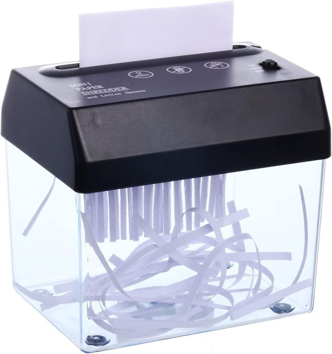 Mini Paper Shredder with Auto Feed - Portable A6 Document Shredder for ...