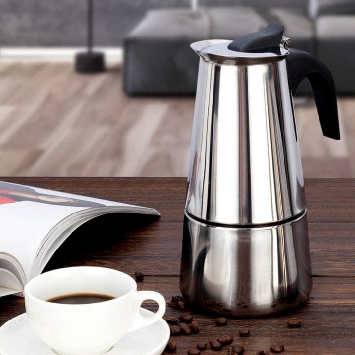 Stainless Steel Stovetop Espresso Maker Manual Coffee Maker Machine - 6 ...