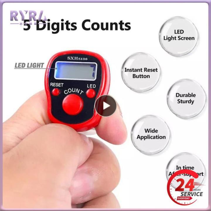 Finger Counter w/ Compass Islamic Tasbih Bead 5 Digital LED Electronic ...