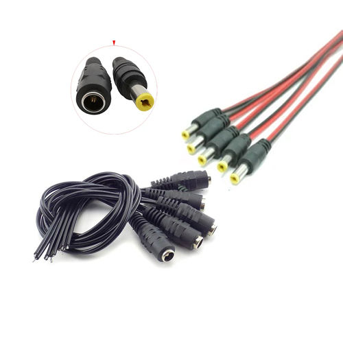 5 Pairs/10 Pcs DC Power Cable 12V 1A Male & Female Connector for CCTV ...