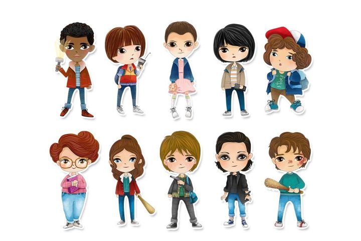 Chibi Stranger Things Characters Sticker Pack of 10 Cute Stranger ...