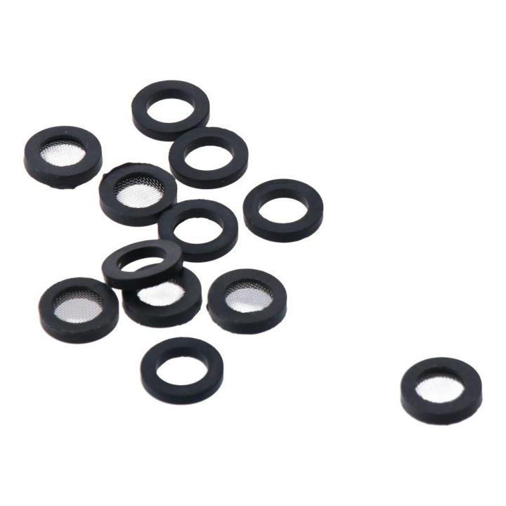 10Pcs Flow Restrictor Stainless Steel Showerhead Gaskets Rubber Black ...