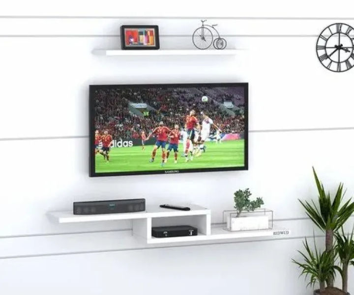Led tv shelf Wall mounted Lcd racks Wall Mounted Media Console Floating ...