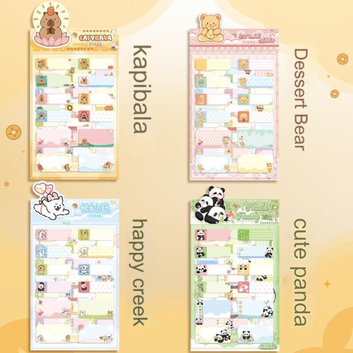 6pcs New Cartoon Capybara Name Stickers Labels Tag Handwritten Marking ...
