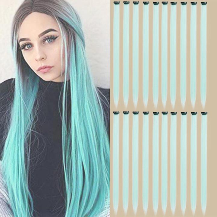 Pack of 6-PCS Long Straight Hair Clip Extensions for girls and women's ...