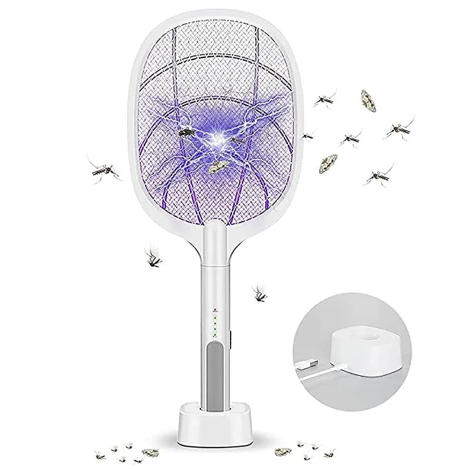 GECKO Mosquito Killer Electric Fly Swatter Rechargeable 3000V USB ...