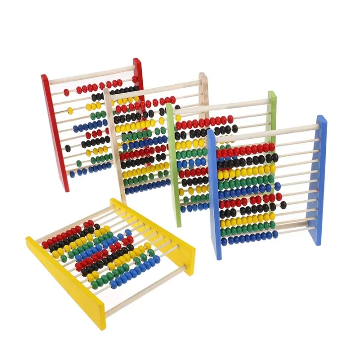 Montessori Wooden Abacus Counter Toy - Educational Math Toys for Kids ...
