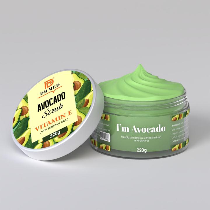 Avocado Vitamin E Face & Body Scrub – Deep Nourishing Exfoliator with ...