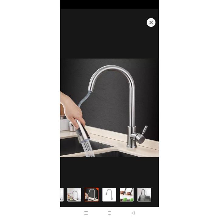 Pull Out Kitchen Sink Mixer Tap Stream Sprayer Head Chrome Imported ...