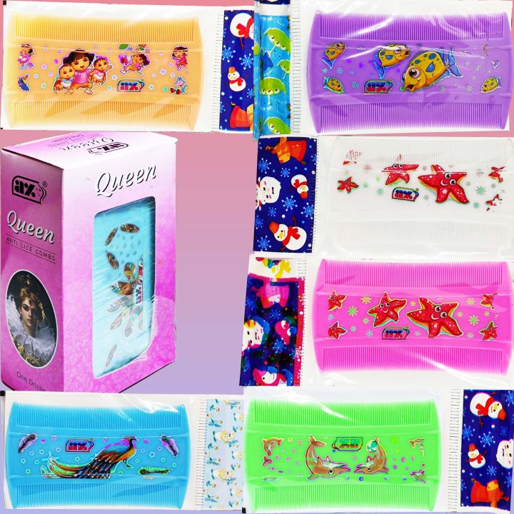 AZ® QUEEN ANTI-LICE, NIT FREE TERMINATOR LICE COMB WITH CARTOON STICKER ...
