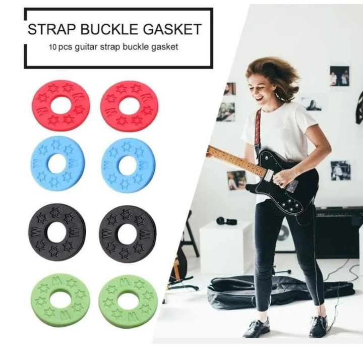 10Pcs Guitar Protector PE Guitar Strap Blocks Buckle Anti Detachment ...
