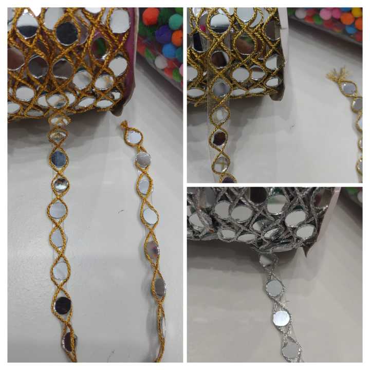 Stone Nug Mirror Lace, Nug lace, Press Nug lace for cloths, (2.75 guz ...