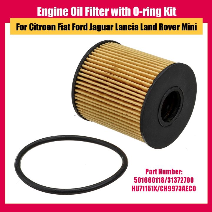 motors Engine Oil Filter with O-ring Kit For Citroen Fiat Ford Jaguar ...