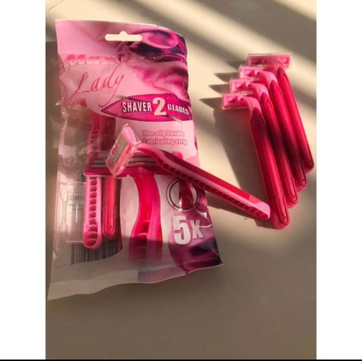 MAX Lady Razor For Smooth & Shinny Flawless Skin 5 piece Bikini Razor ...