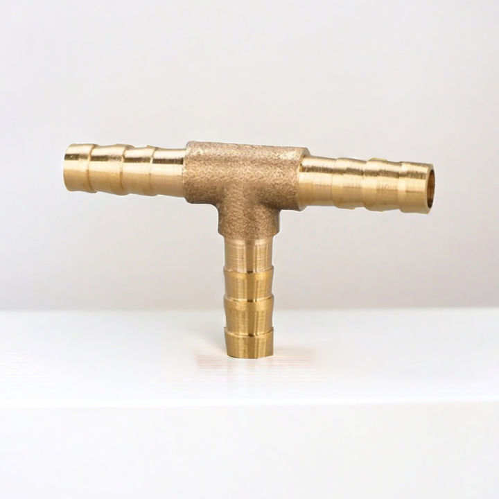 6mm Brass Tee Barb Fittings T-Shaped 3 Way Connector for Air Suspension ...