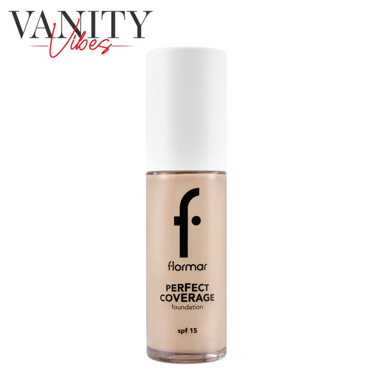 Flormar Perfect Coverage Foundation (Shade:105 Porcelain Ivory) 30ml ...