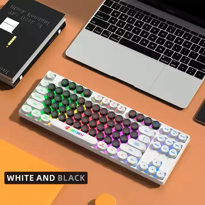 【SUPER CHEAP】Luxury Vintage Inspired Round keys Keyboard, Glowing LED ...