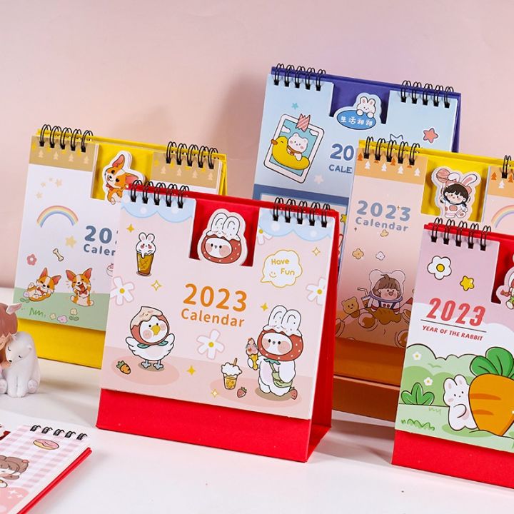 2023 Calendar Cartoon Desk Calendar Hello Kitty Rabbit Doraemon Panda ...