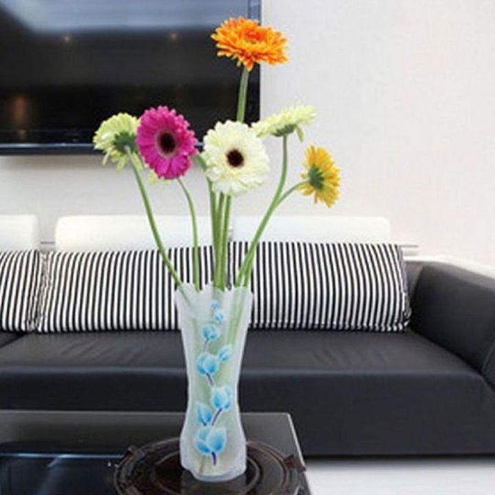 Color Random Foldable PVC Folding Vase Reusable Easy to Store Cartoon ...