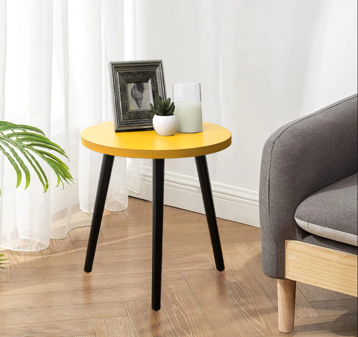 Curved Foldable Side Table, Coffee table (16 Inches Top & 18 Inches ...