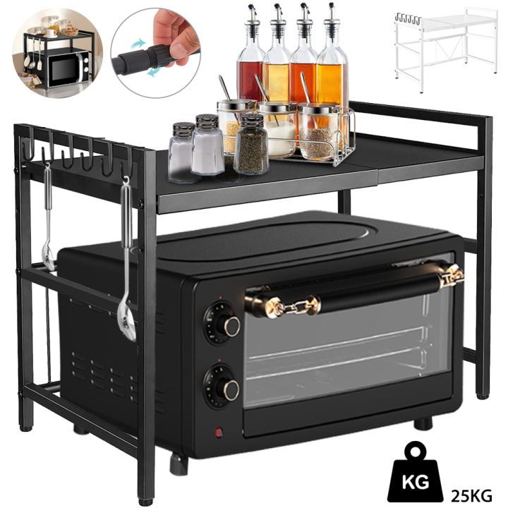 Oven Rack Adjustable Kitchen Counter Shelf Microwave Stand | Daraz.pk