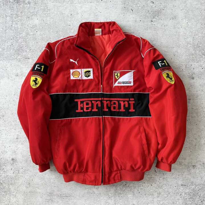 Ferrari F1 Red Racing Jacket – Premium Printed Winter Jacket for Men ...