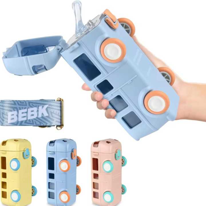 Bus shape water bottle for kids - School water bottle - cute bus shape ...