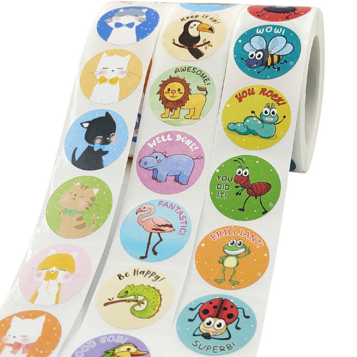 【NEW】 500 Pcs Animal Reward Stickers For Kids Student Award 500Pcs Per ...