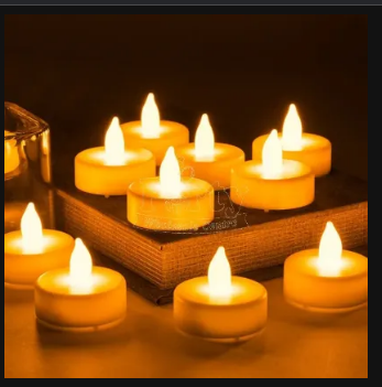 Pack of 10 Mini LED Tea Light Candle Battery Operated LED Flame less ...