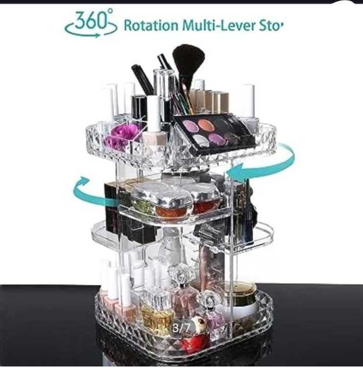 ARC 360 Degree Rotating Makeup Organizer,Large Capacity & Adjustable ...