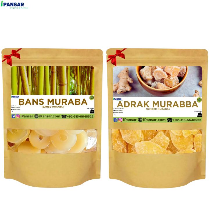 Pack Of 2 Bambo Murabba + Ginger Murabba | Bans Murabba + Adrak Murabba ...