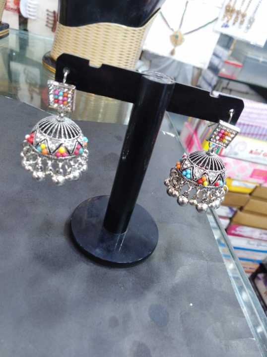 Stylish Silver Jhumka Earrings for Girls & Women - Traditional Wedding ...
