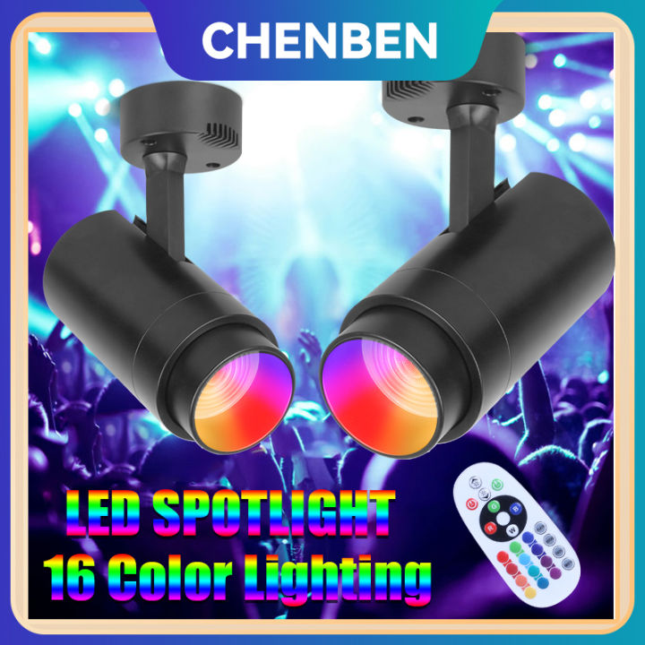 RGB LED Spotlight 24W 220V Black Aluminum Multi Colors Neon Indoor ...