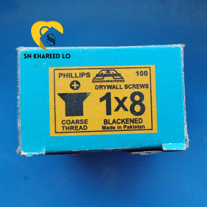 ADAMJEE BUGLE HEAD DRYWALL SCREWS BLACK SCREW FURNITURE SCREW 1”x8 ...