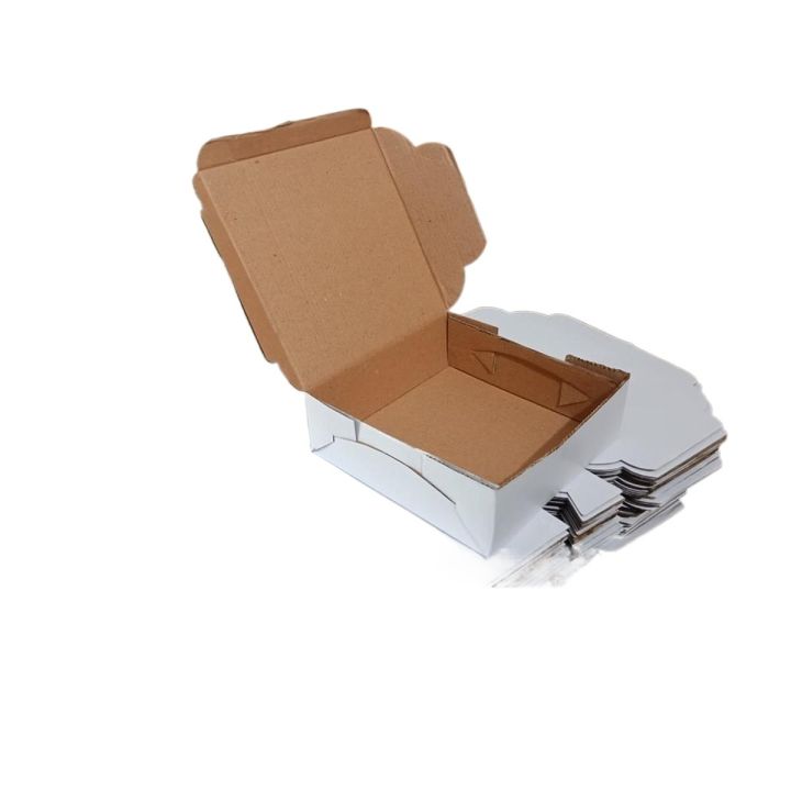 Pack Of 20 White Flat Hard Boxes For Cake and Gift Packing | Daraz.pk