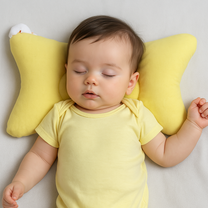 Madagascar Yellow Baby Head Shaping Pillow for Flat Head Syndrome ...